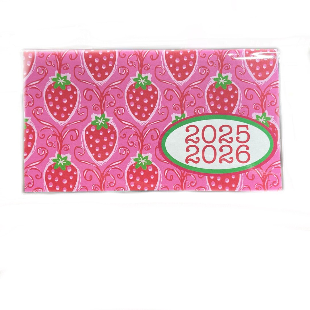 2025 - 2026 Pocket Calendar - Strawberries - Mini Calendar - Pocket ...
