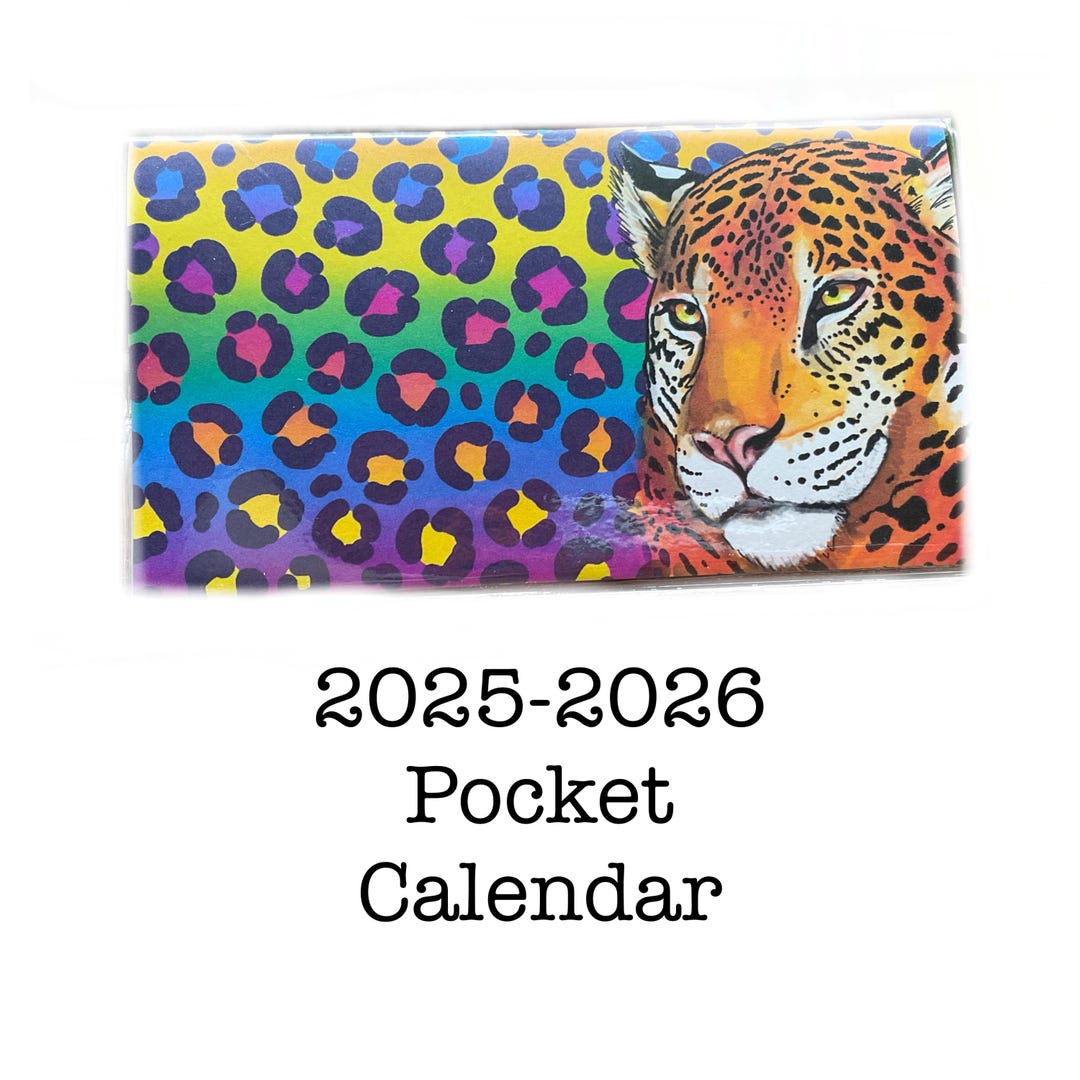 2025 - 2026 Pocket Calendar - Rainbow Jaguar - Mini Calendar, Pocket ...