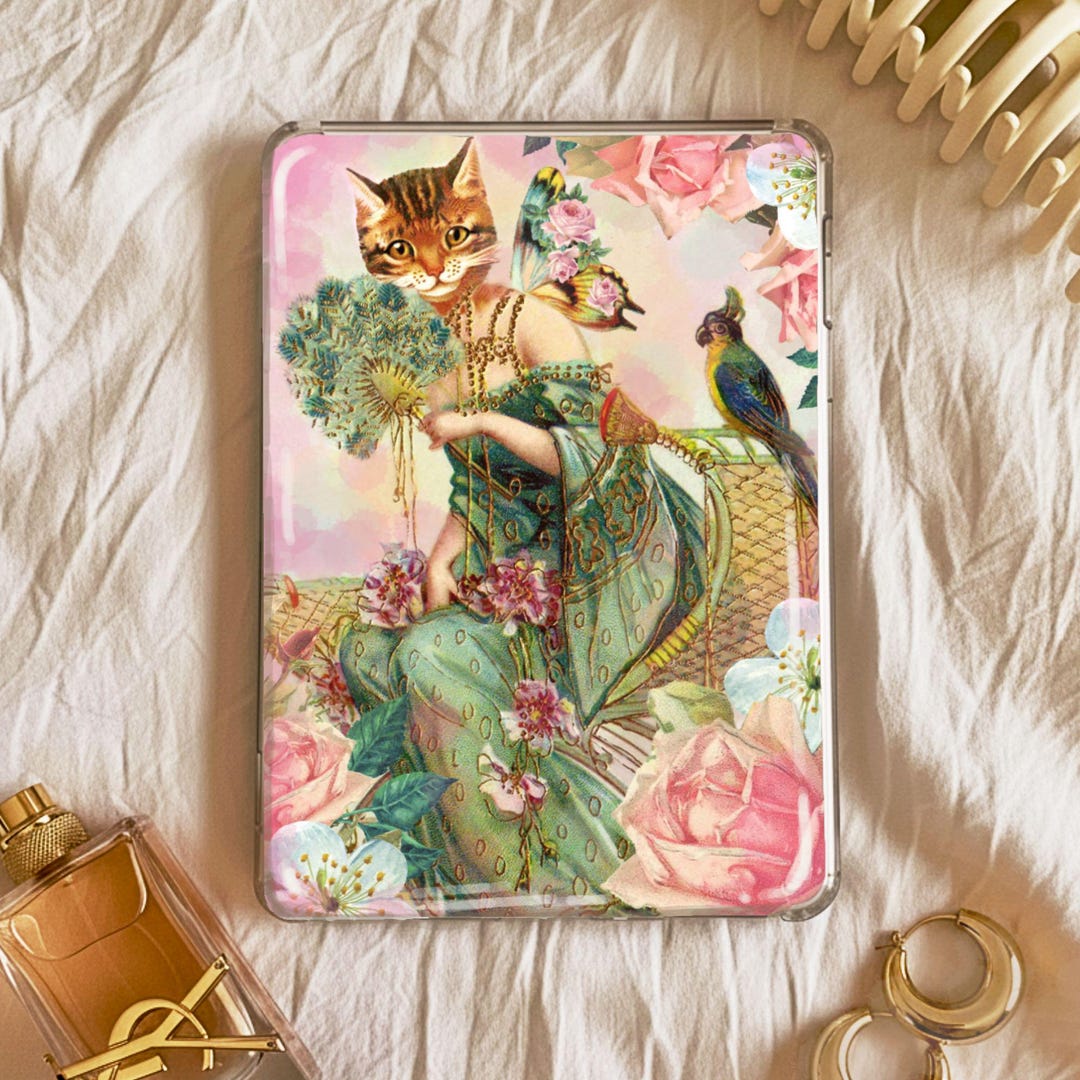Kindle Clear Case Insert for 12th Gen Paperwhite Vintage Cat Lady ...