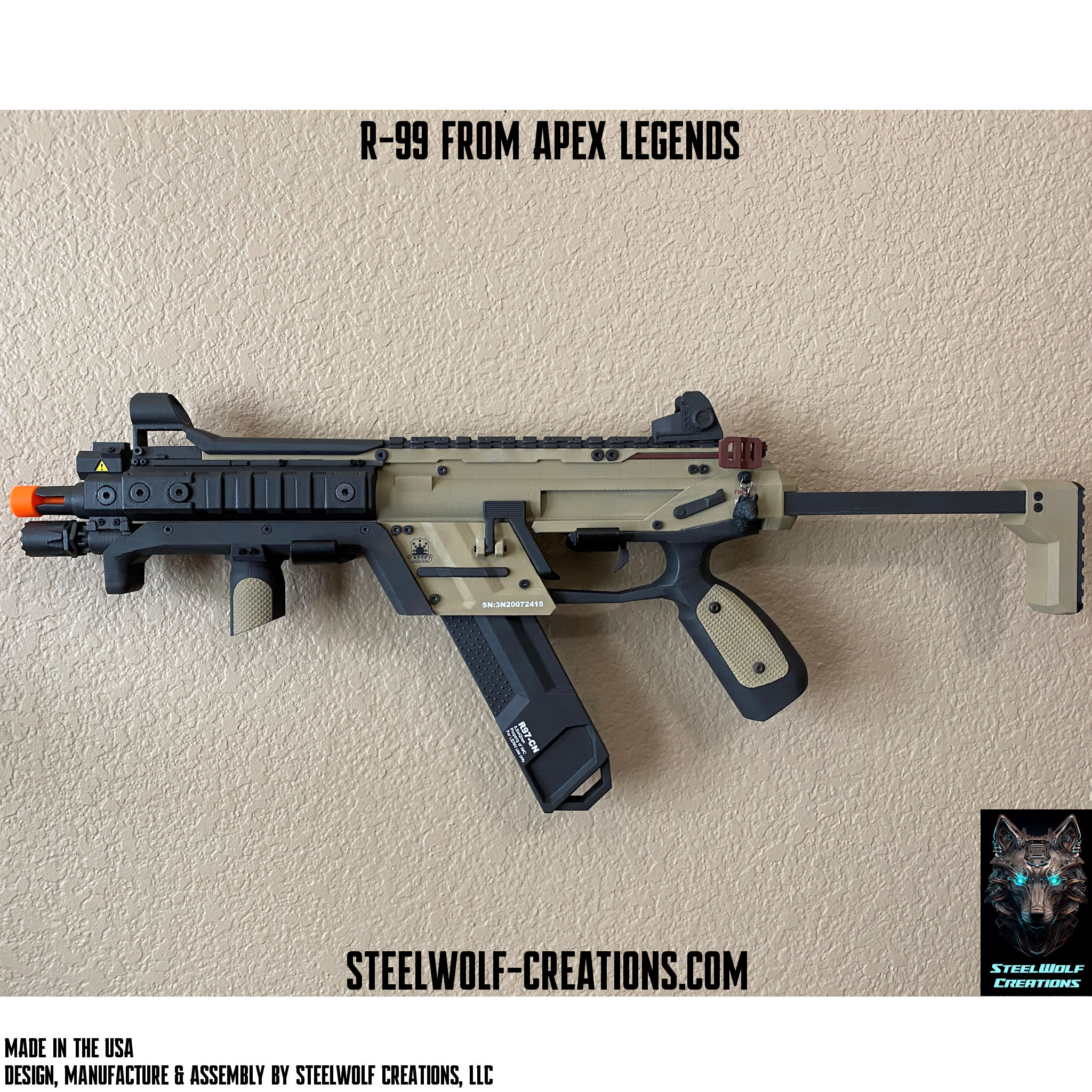 Apex Legends Ultimate R-99 SMG Cosplay/prop Replica From Steelwolf ...