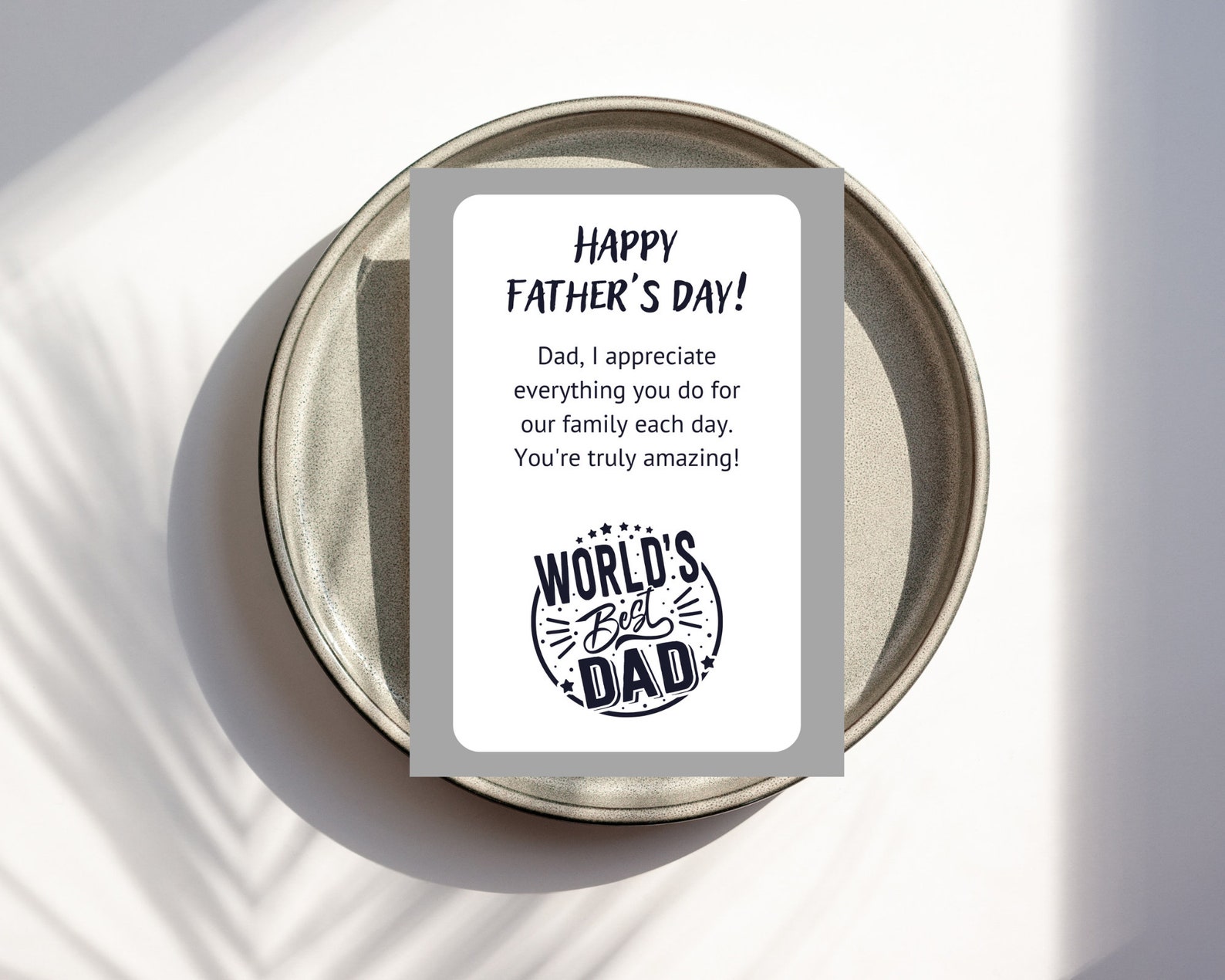 Minimalist Father's Day Card || Editable Digital Father's Day Greeting ...
