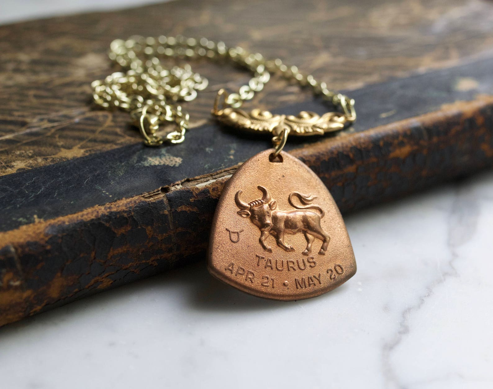 Taurus Horoscope Zodiac Astrology Necklace The Bull | Etsy