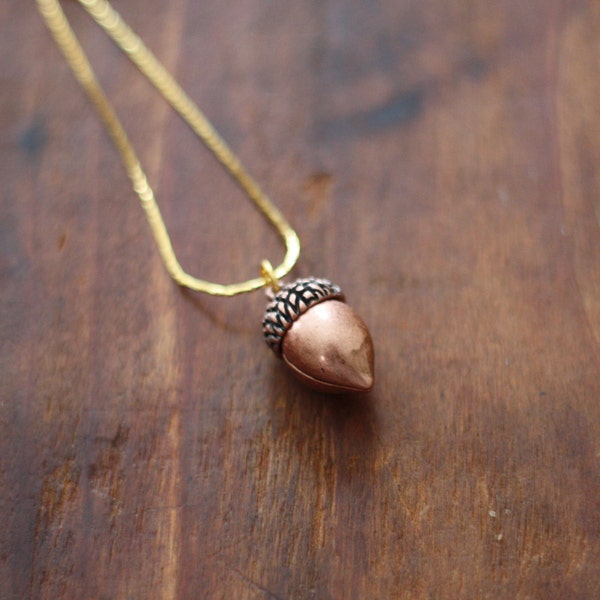 Acorn Necklace - Etsy