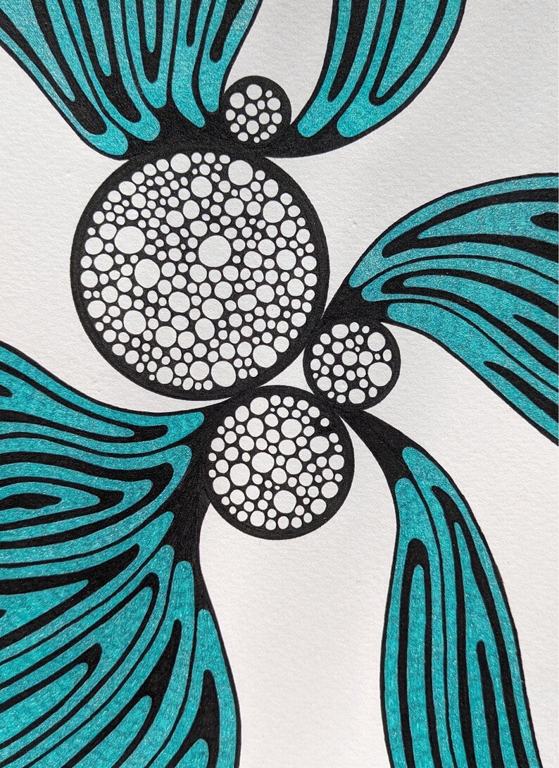 Abstract Art Bold Design Maximalist Posca Marker Drawing Original ...