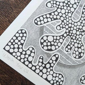 Abstract Art Bold Design Maximalist Stippling Original Artwork Modern ...