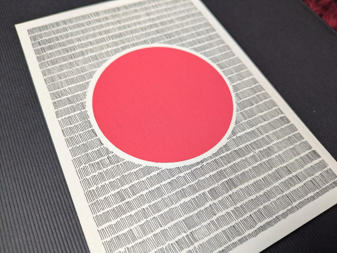 Original Pen and Ink Lineart Circle and Dashes Detail A6 Geometric ...