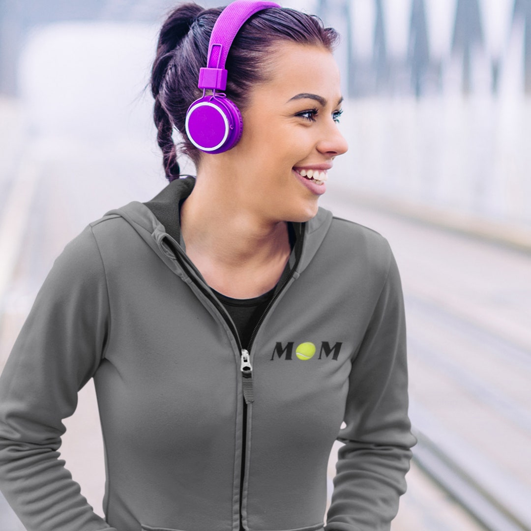 Tennis Mom Fitness Jacket With Tennis Ball-ladies Quarter-zip Pullover ...
