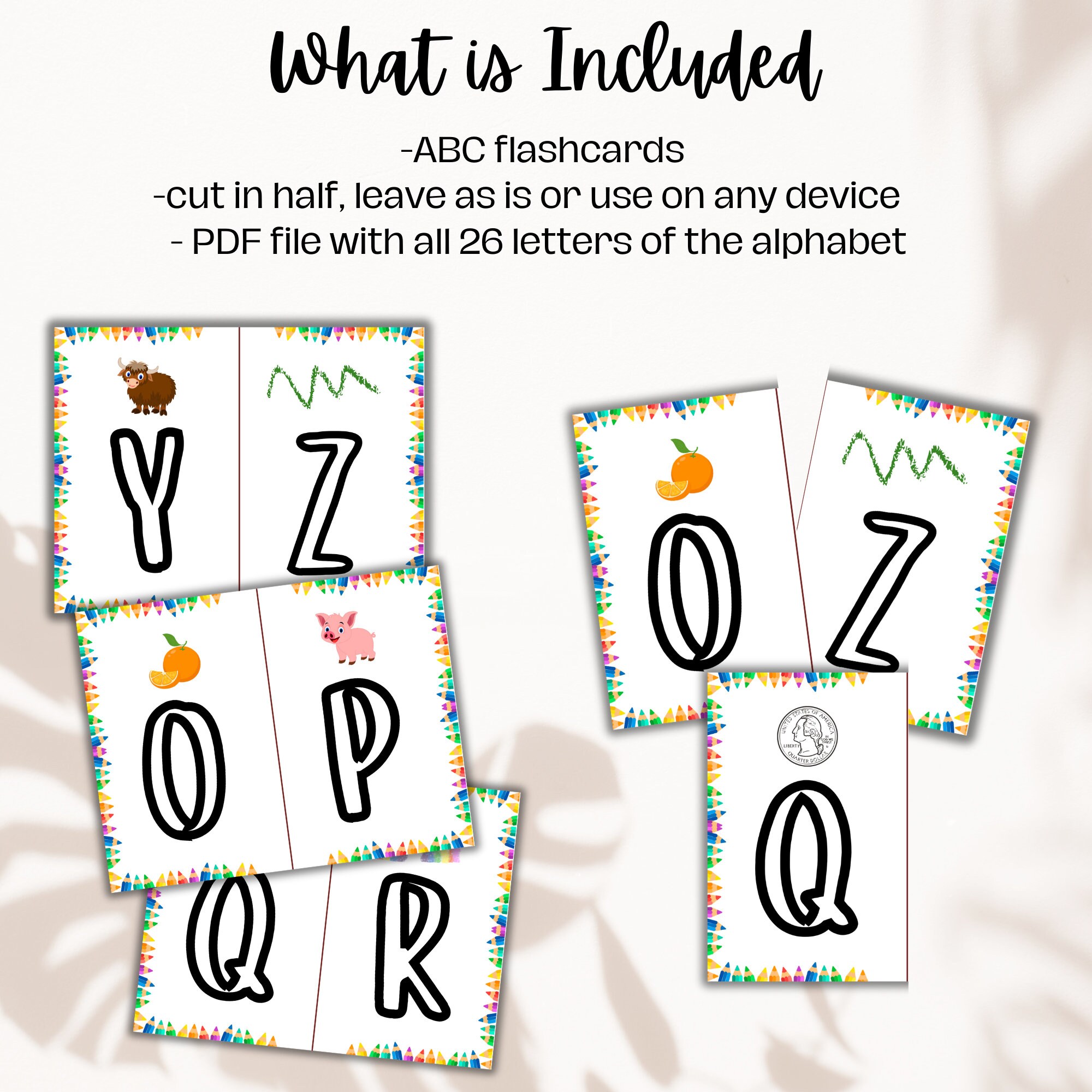 ABC Flash Cards for Preschoolers and Kindergarteners- Alphabet ...