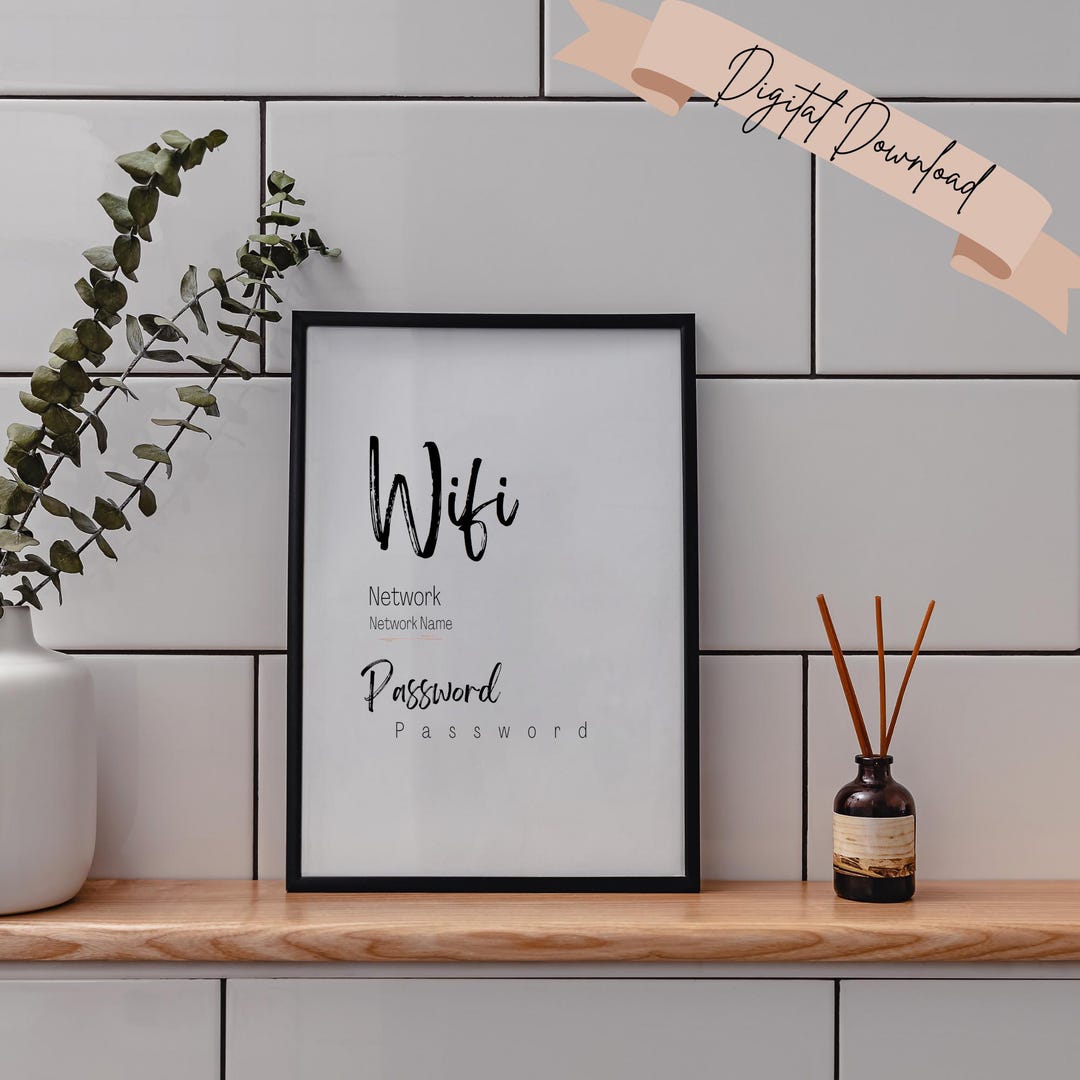 Customizable Digital Wifi Sign for Businesses and Cafes - Easy Download ...