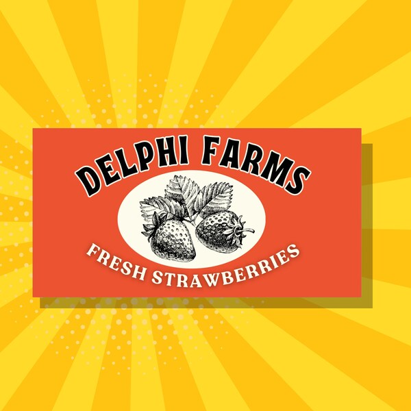 Delphi Strawberry Service Stickers - Etsy