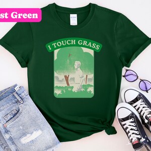 I Touch Grass Meme T-shirt Funny Meme 50s Retro Aesthetic Graphic Joke ...