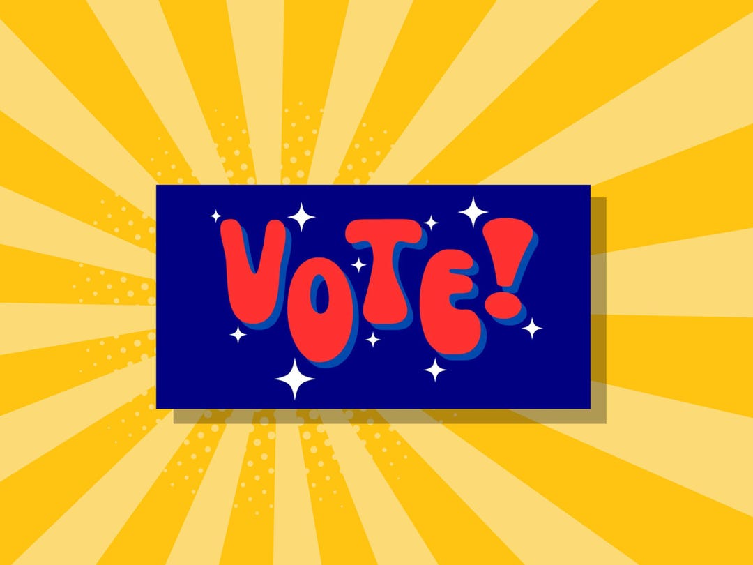 Vote Retro Bumper Sticker Vintage Inspired 60s Aesthetic Voter ...