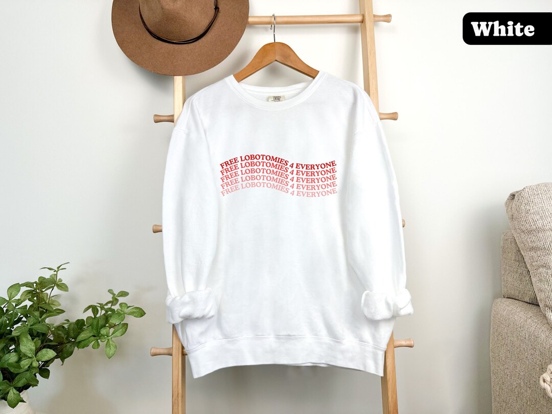 Lobotomy Meme Sweater Anxiety Sweatshirt Cursed Shirt Gift Weird ...