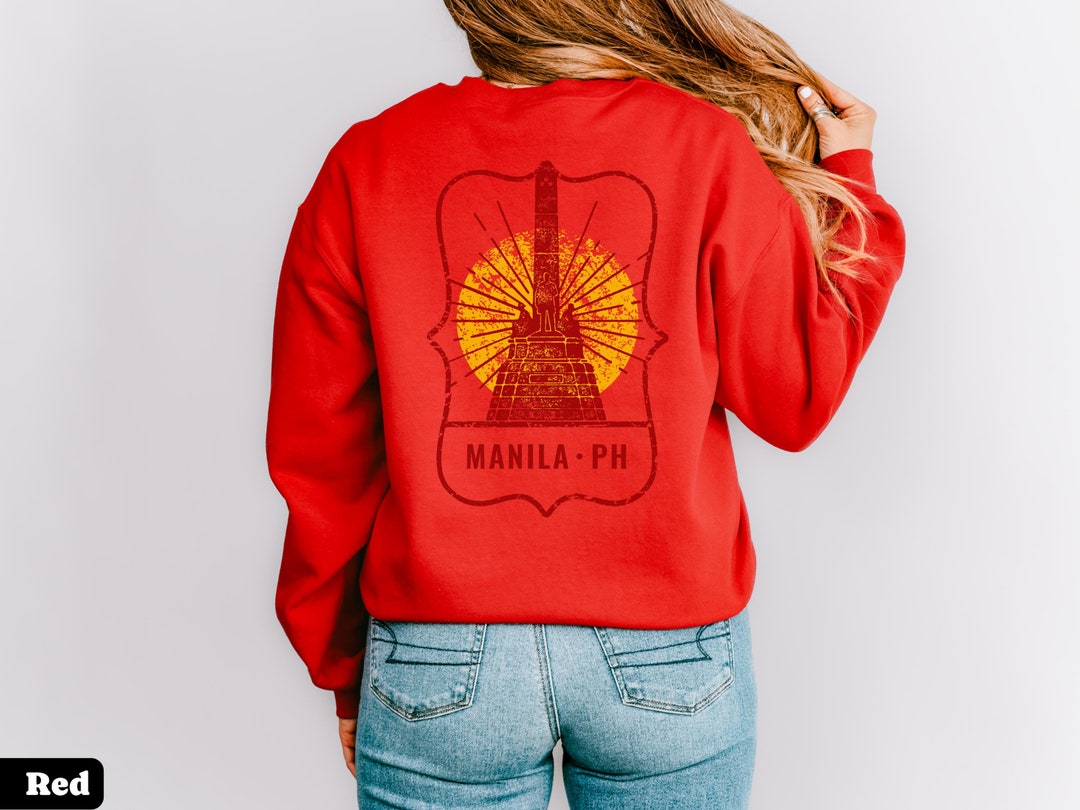Manila Philippines Back Unisex Sweater Retro Aesthetic Rizal Monument ...