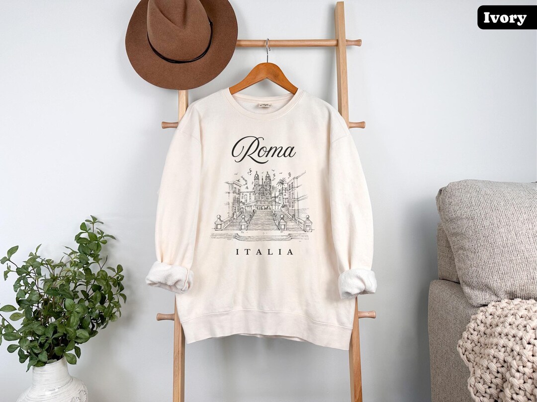 Roma Italia Sweater Rome Italy Sweatshirt Travel Souvenir Retro Vintage ...