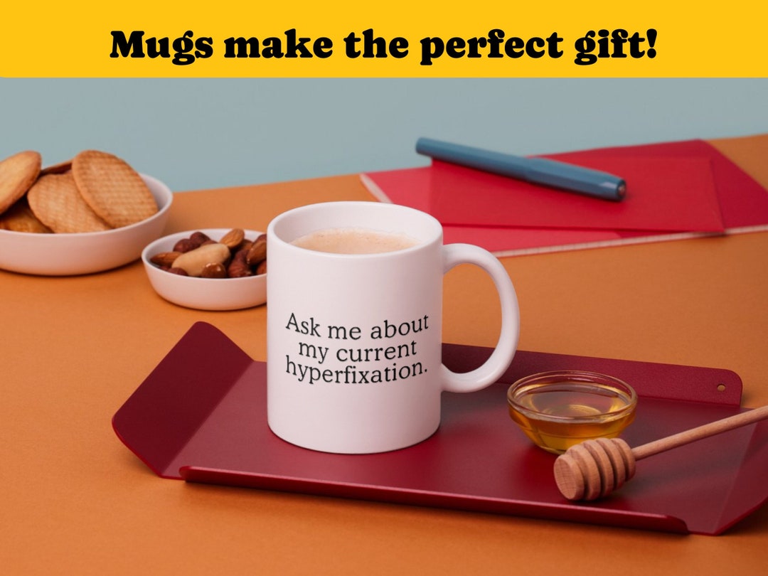 Funny ADHD Mug Neurodiversity Autism Awareness Autistic Gift Coffee Cup ...