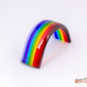 Rainbow Bridge - Brighter Colors! Handmade Fused Glass (small Plain) - Etsy