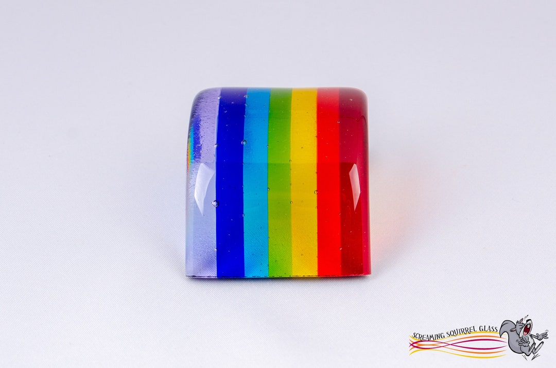 Rainbow Bridge - Brighter Colors! Handmade Fused Glass (medium Plain ...