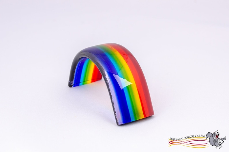 Rainbow Bridge - Brighter Colors! Handmade Fused Glass (small Plain) - Etsy