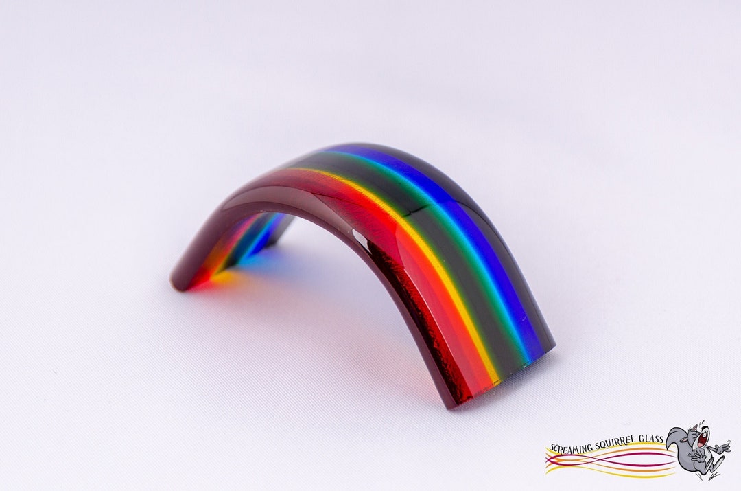 Rainbow Bridge - Handmade Fused Glass (small Plain) - Etsy