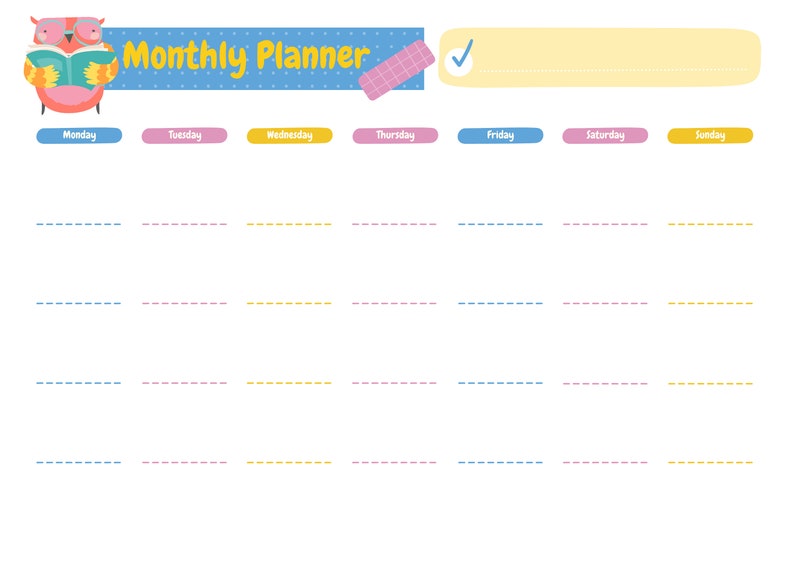 Monthly Planner Printable, 4 in 1, 2 April Calendar, 1 April Deadlines and 1 Monthly Planner PDF ...