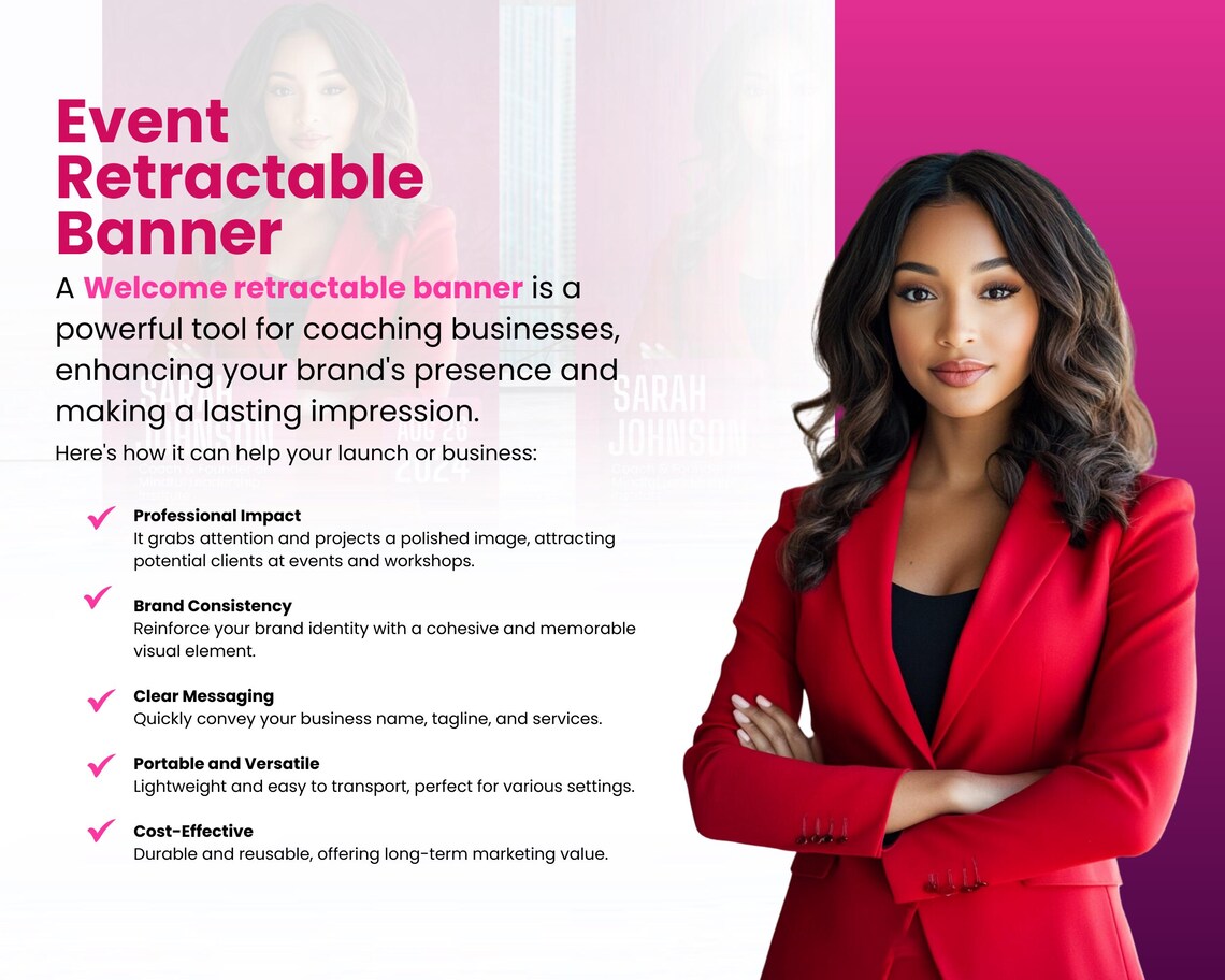 Custom Event Retractable Banner Template DIY Design for Business ...