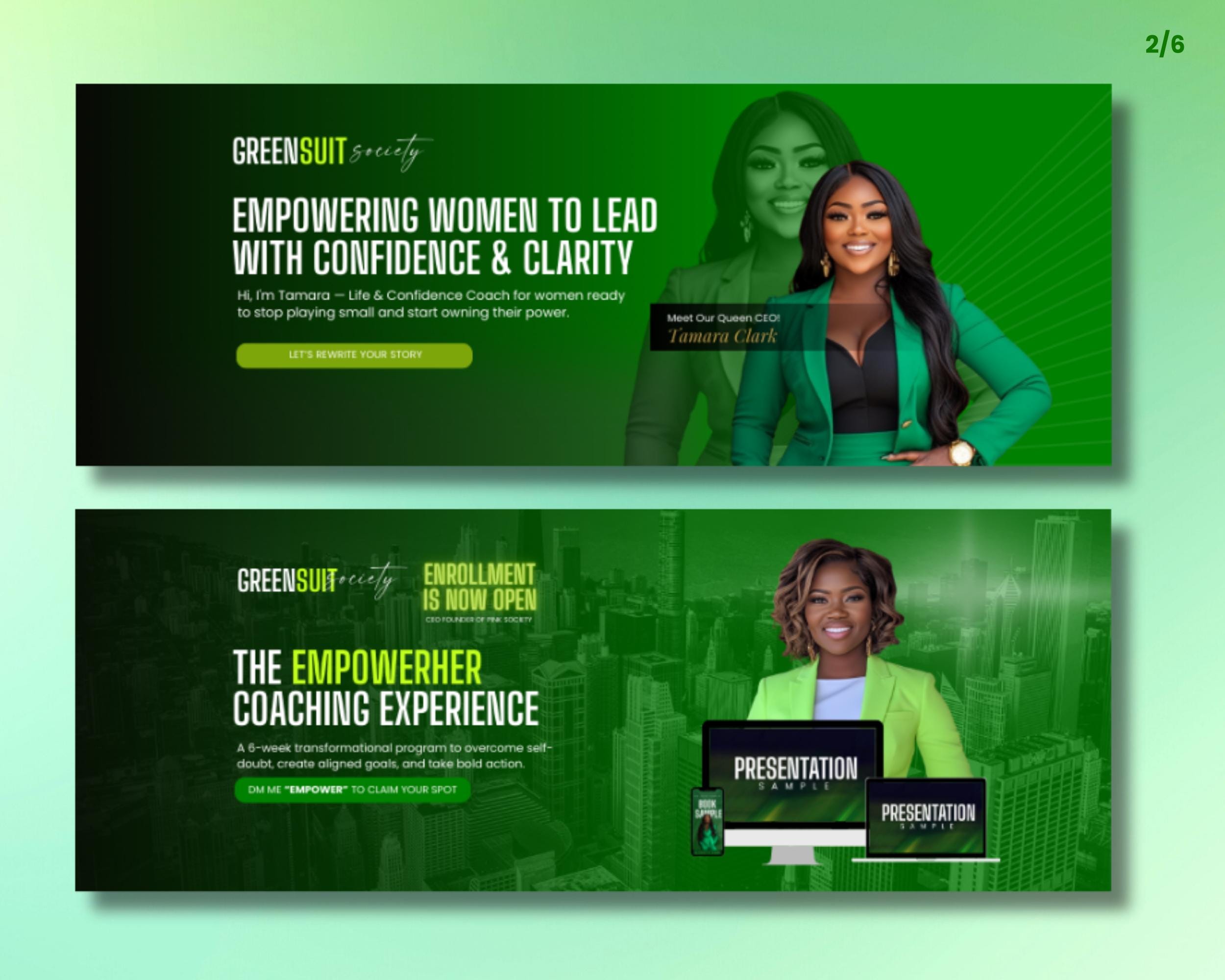 Editable Facebook Banner Templates | 6-in-1 Canva Pack for Coaching ...