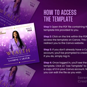 Financial Webinar Flyer: Violet and Gold Business Coaching (digital ...