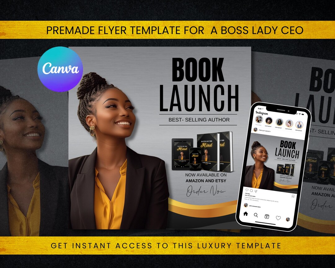 DIY Book Launch Flyer | Business Event | Luxury Coaching Flyer - Etsy