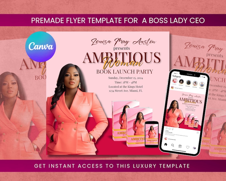 Canva Book Launch Flyer: Business Coaching Template (digital Download ...