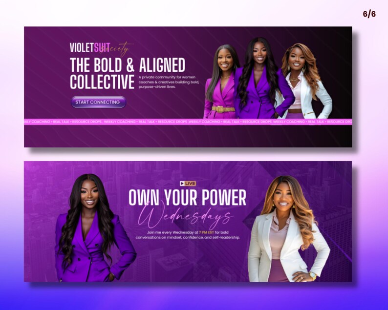 Facebook Cover Templates for Coaches: Canva Editable Banner Bundle ...