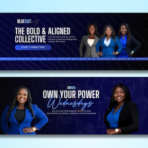 6 Facebook Covers for Coaches | Canva Templates for Personal Brand ...