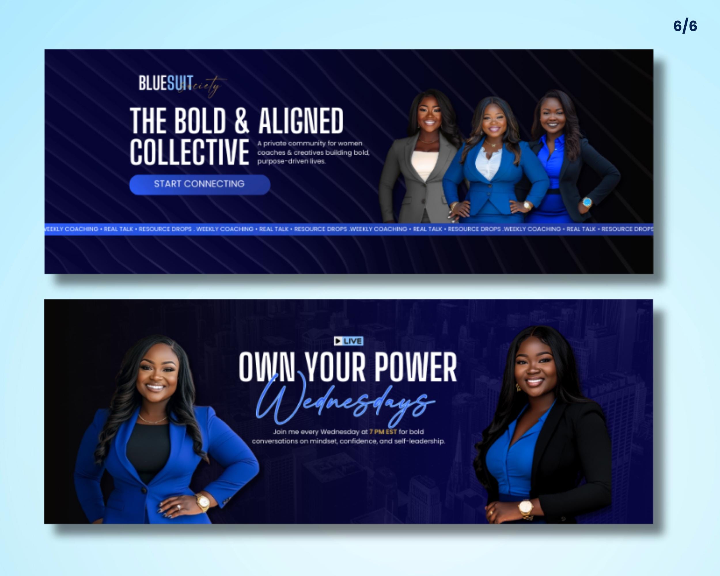 6 Facebook Covers for Coaches | Canva Templates for Personal Brand ...