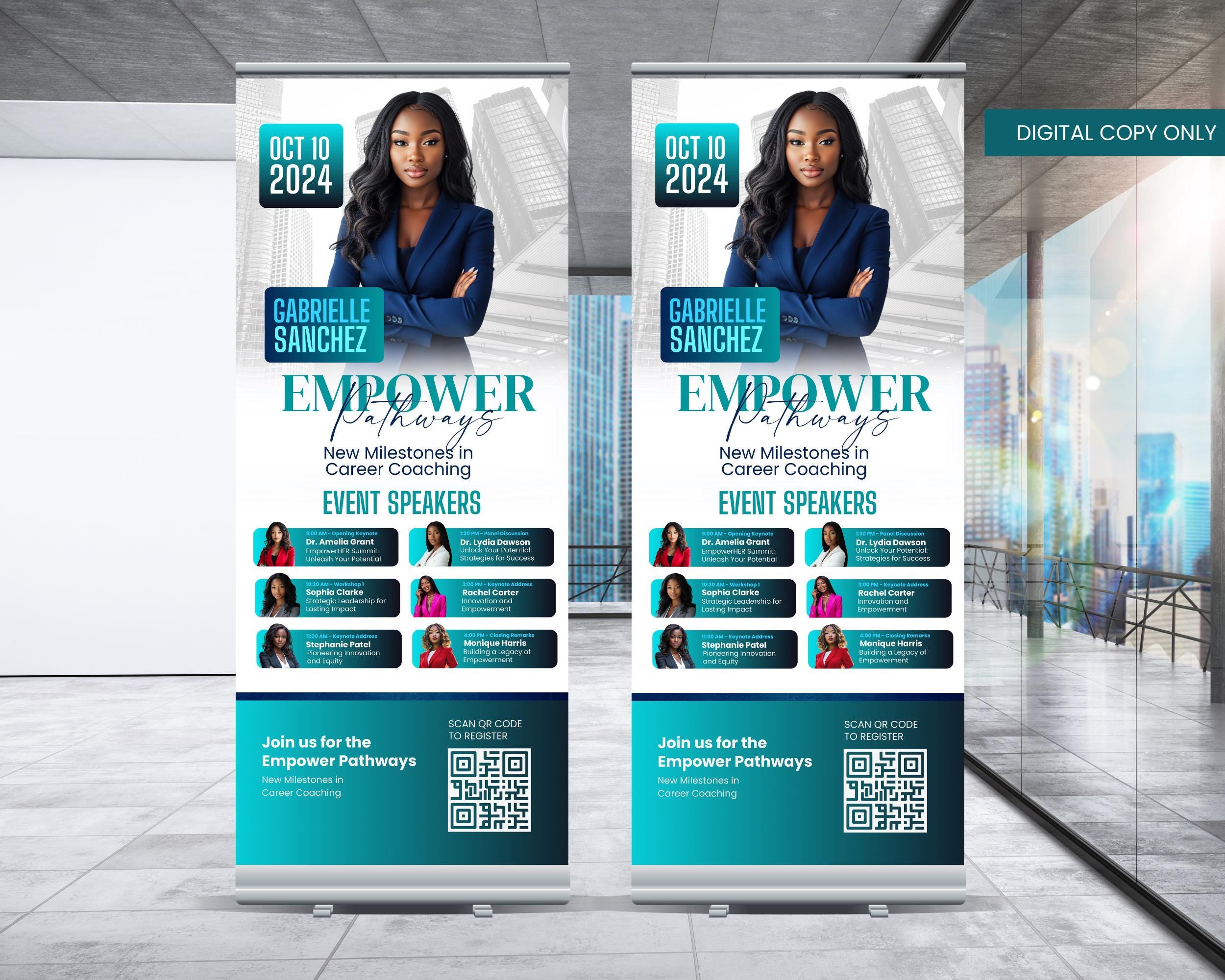 Custom Event Retractable Banner Template - DIY Design for Business ...