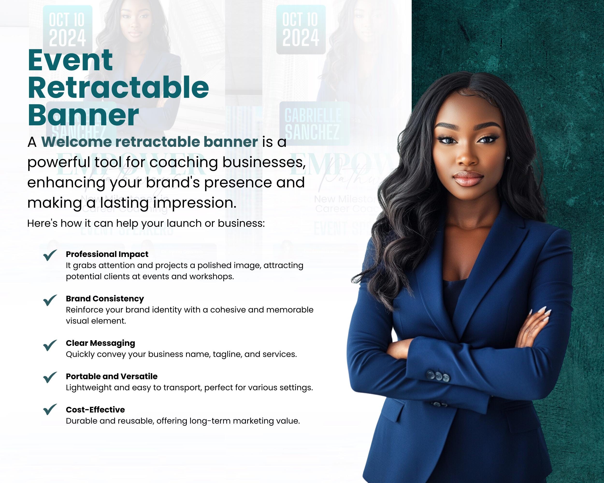 Custom Event Retractable Banner Template - DIY Design for Business ...