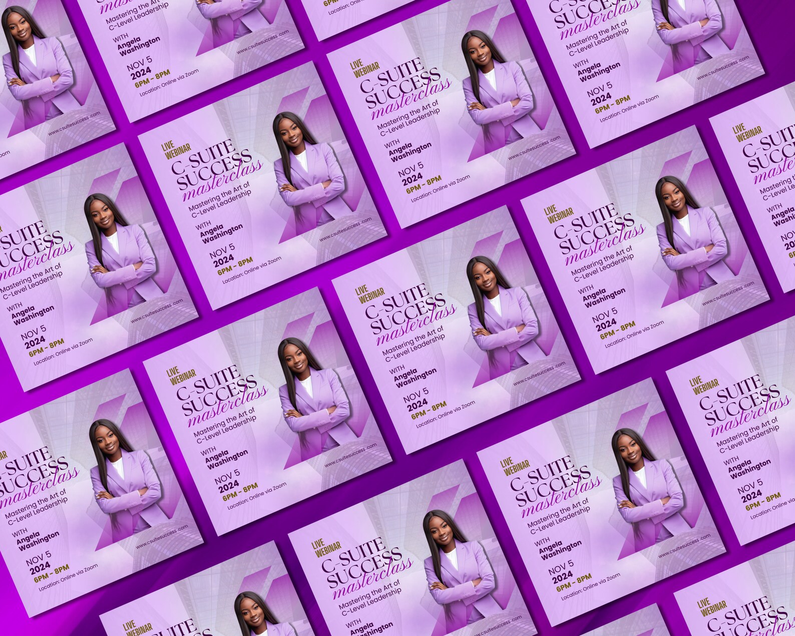 Elegant C-suite Template Design for Business Conference and Coaching ...
