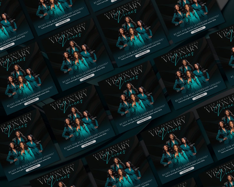 Teal and Silver Podcast Template, Women Flyer Template, Luxury Podcast ...