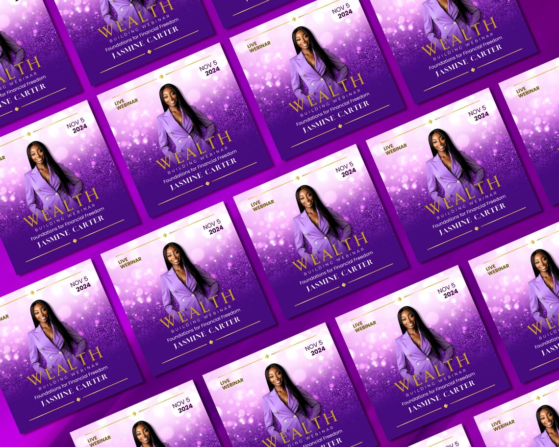 Financial Webinar Flyer: Violet and Gold Business Coaching (digital ...