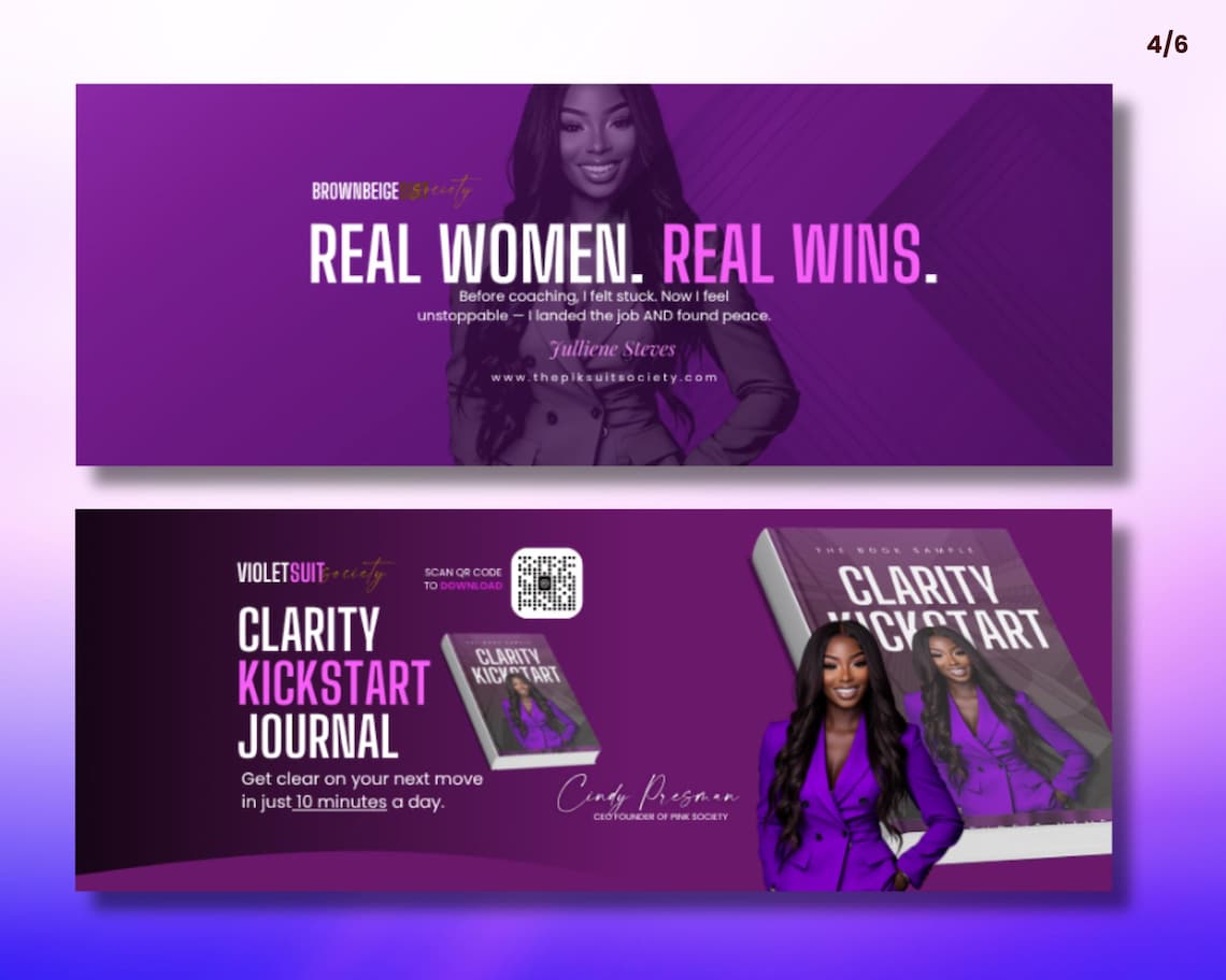 Facebook Cover Templates for Coaches: Canva Editable Banner Bundle ...