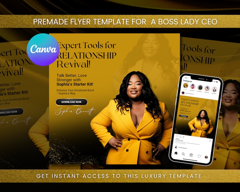 Promotional Flyer, Event, Yellow and Black Flyer, Executive Luxury ...