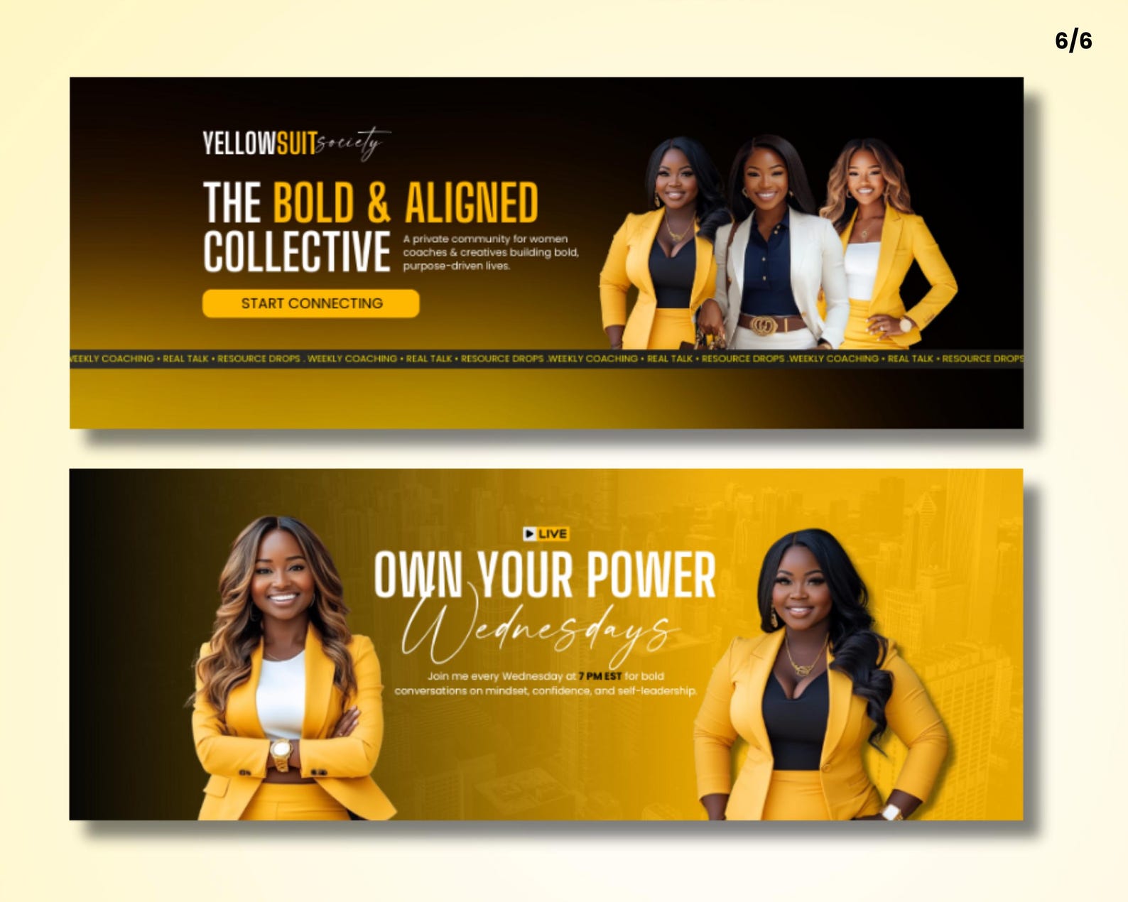 Editable Facebook Banner Templates | 6-in-1 Canva Pack for Coaching ...