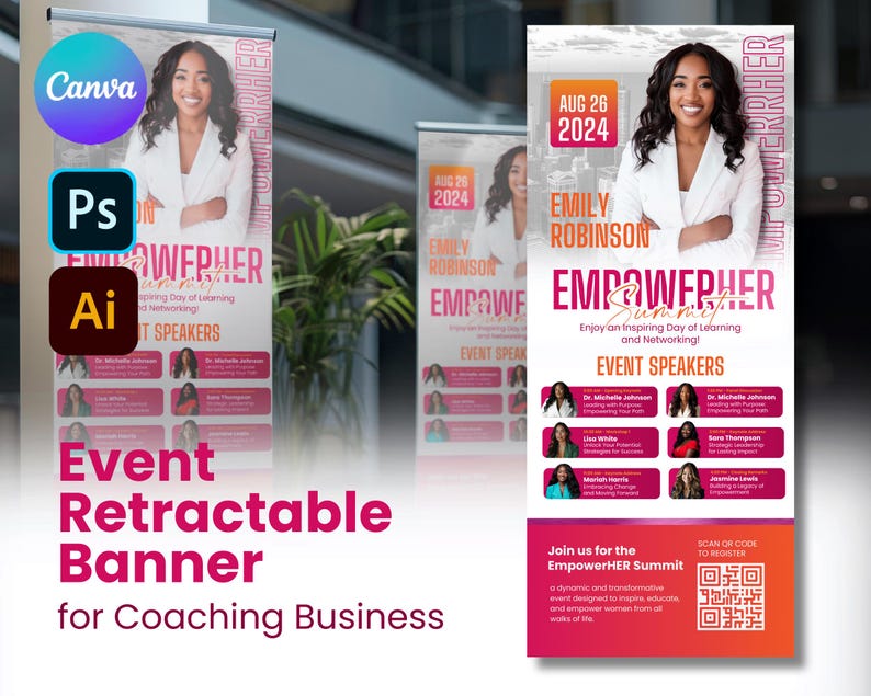 Custom Event Retractable Banner Template - DIY Design for Business ...