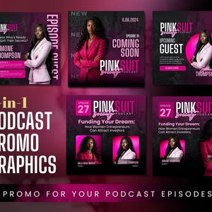 5-in-1 Editable Podcast Promo Flyer | Customizable Canva Templates ...