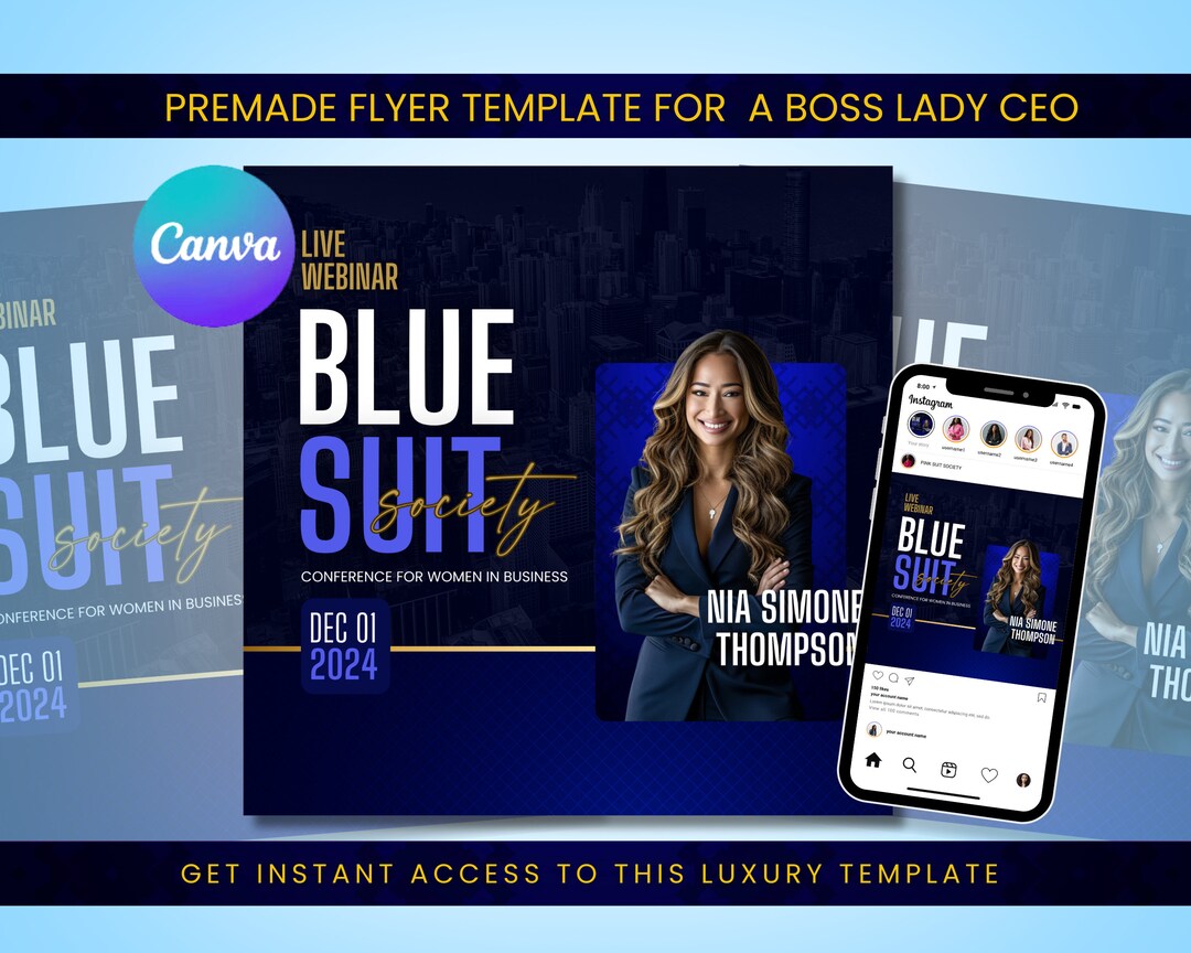 Live Webinar Flyer, Webinar Template , Event Flyer, Business ...