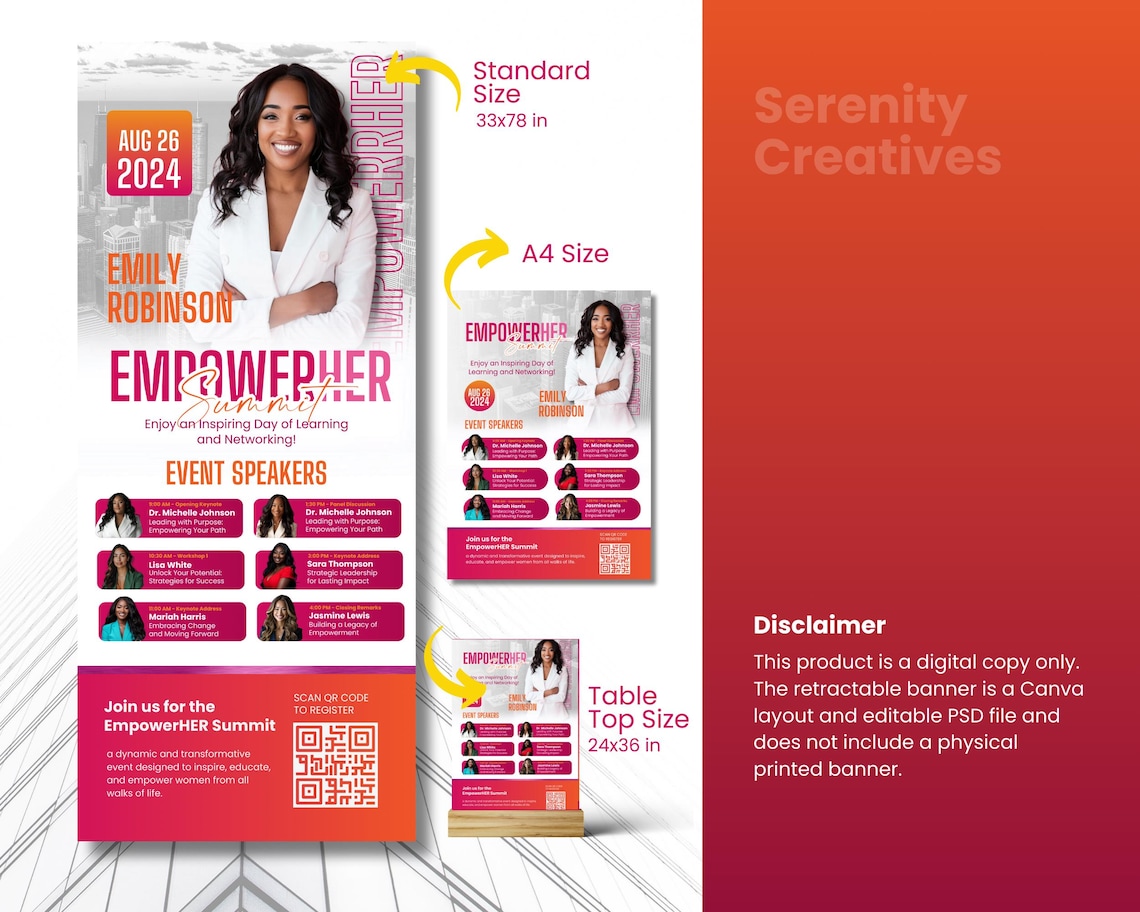 Custom Event Retractable Banner Template - DIY Design for Business ...