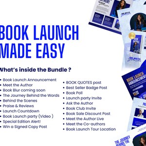 20-in-1 Editable Author Launch Bundle | Customizable Canva Templates ...