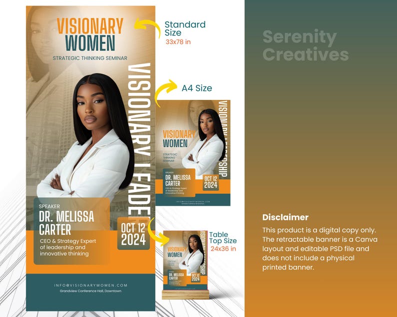 Custom Event Retractable Banner Template - DIY Design for Business ...