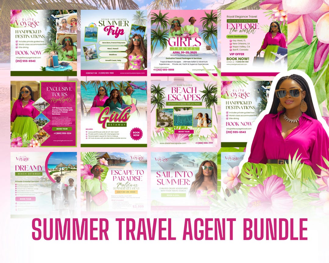 Summer Vacation Promo Bundle | Travel Agent Marketing Templates ...