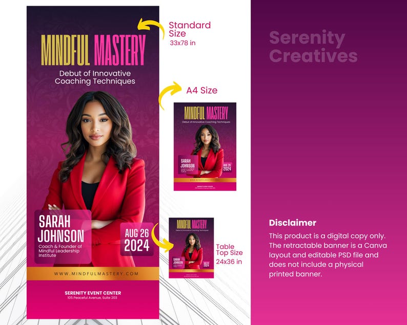 Custom Event Retractable Banner Template - DIY Design for Business ...