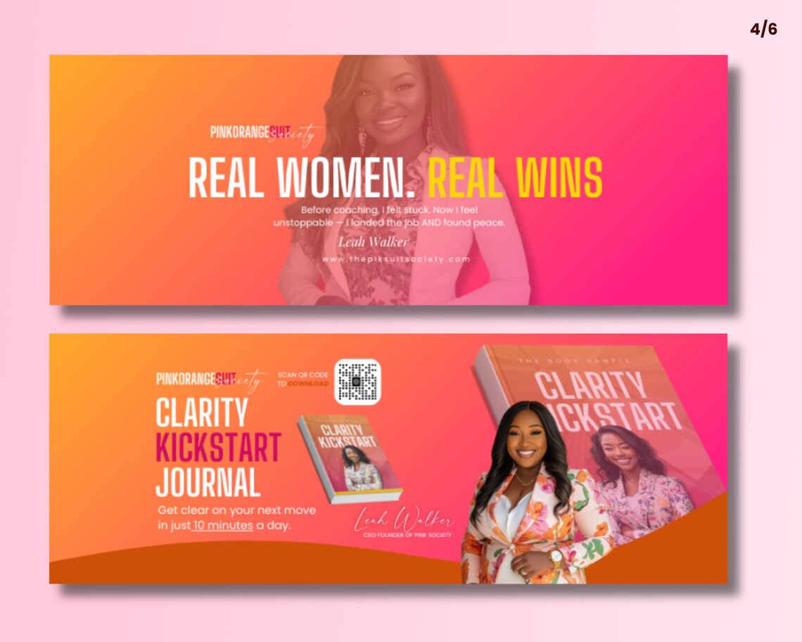 Facebook Cover Templates for Coaches: Canva Editable Banner Bundle ...